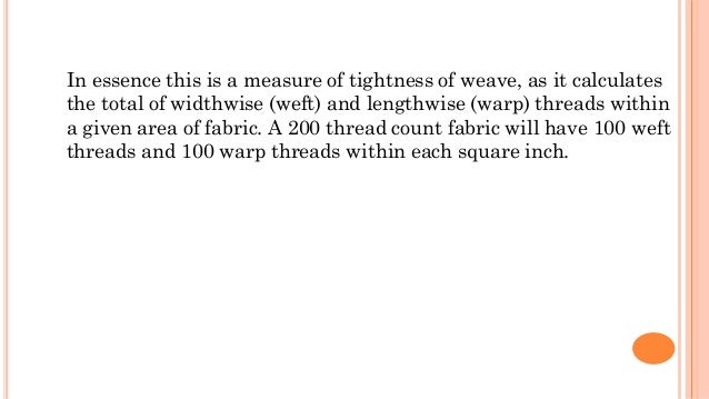 Thread Count and Fabric Quality | PPTX