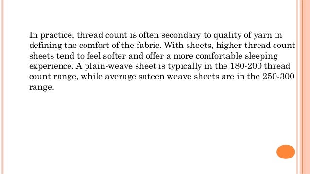 Thread Count and Fabric Quality | PPTX