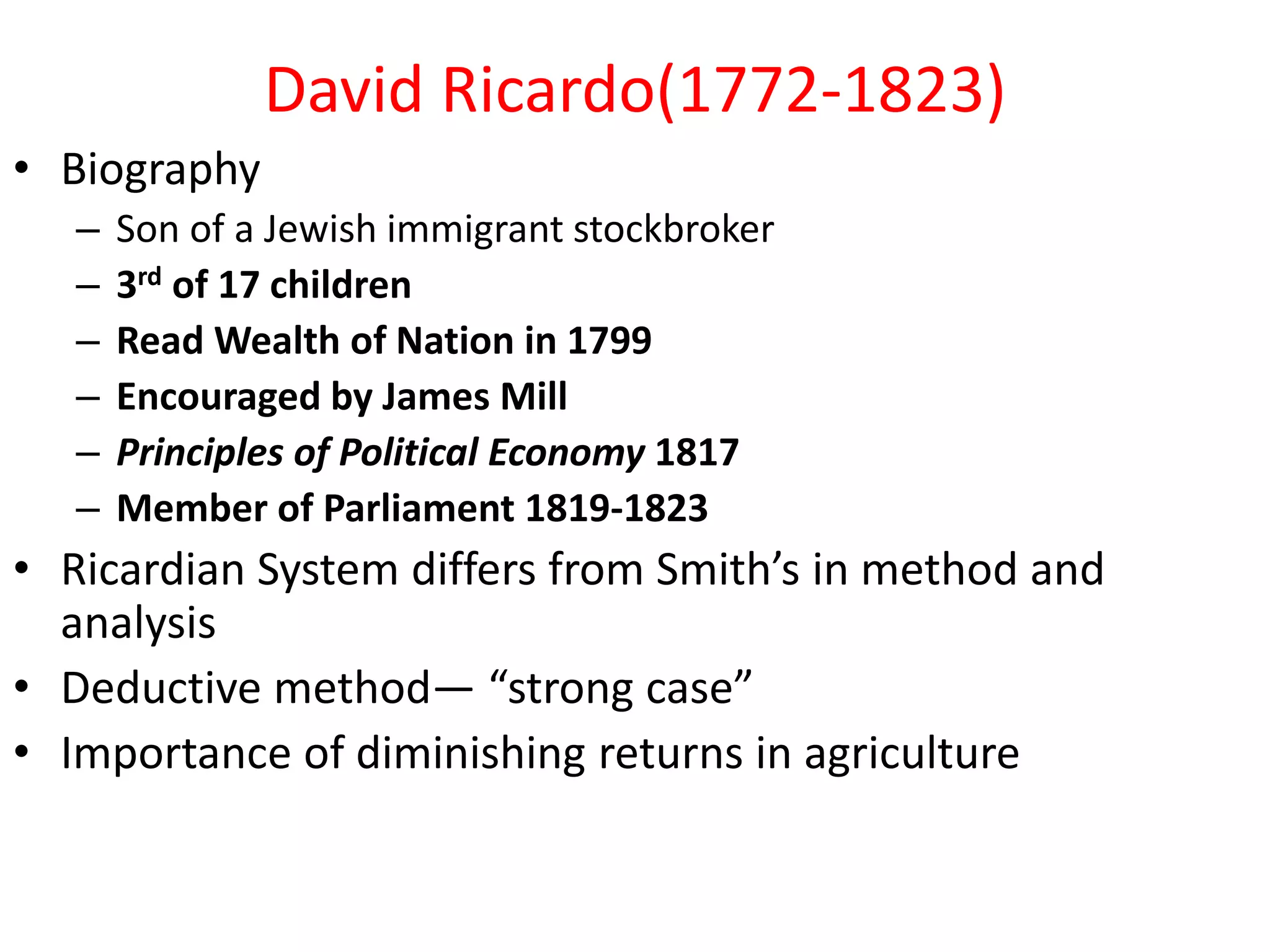 David ricardo | PPTX
