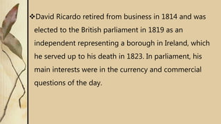 Economist, David Ricardo's Works | PPTX