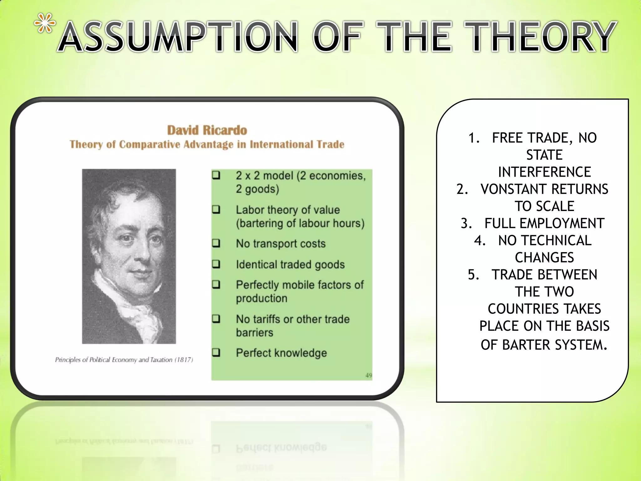 David Ricardo comparative advantage theory | PDF
