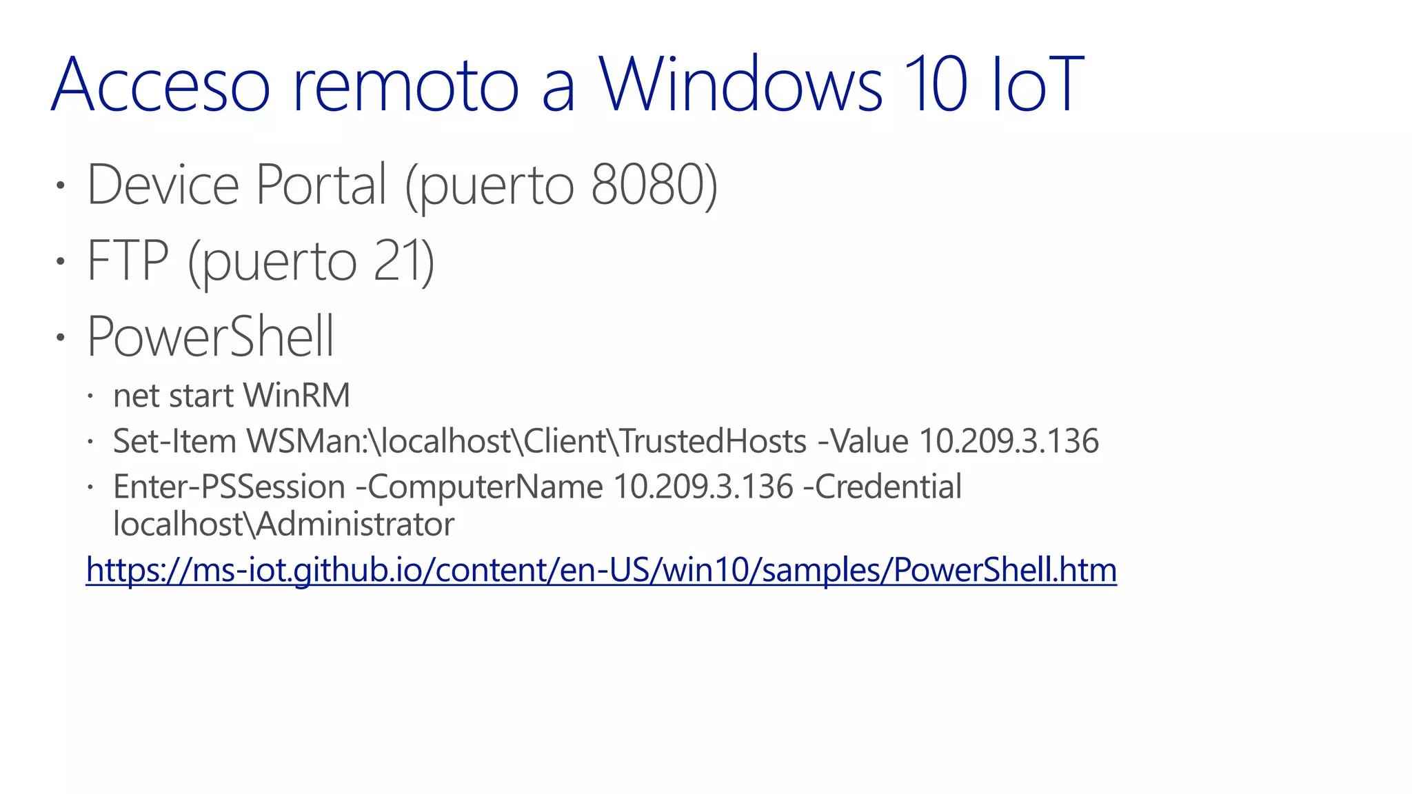 Windows 10 IoT Core, Raspberry Pi y Azure | PPTX