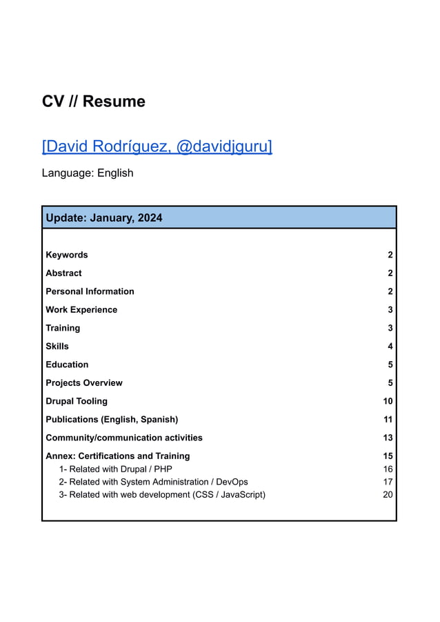 David Rodriguez - davidjguru CV 2024 updated | PDF