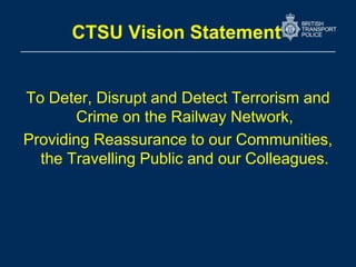 David Roney, Superintendent, Counter Terrorism, British Transport ...