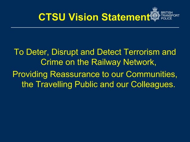 David Roney, Superintendent, Counter Terrorism, British Transport ...