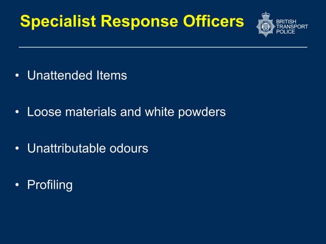 David Roney, Superintendent, Counter Terrorism, British Transport ...