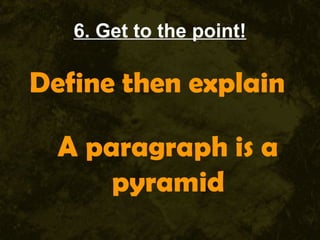 David's Top 10 Writing Tips | PPT