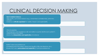 David sackett is the father of evidence based medicine | PPTX