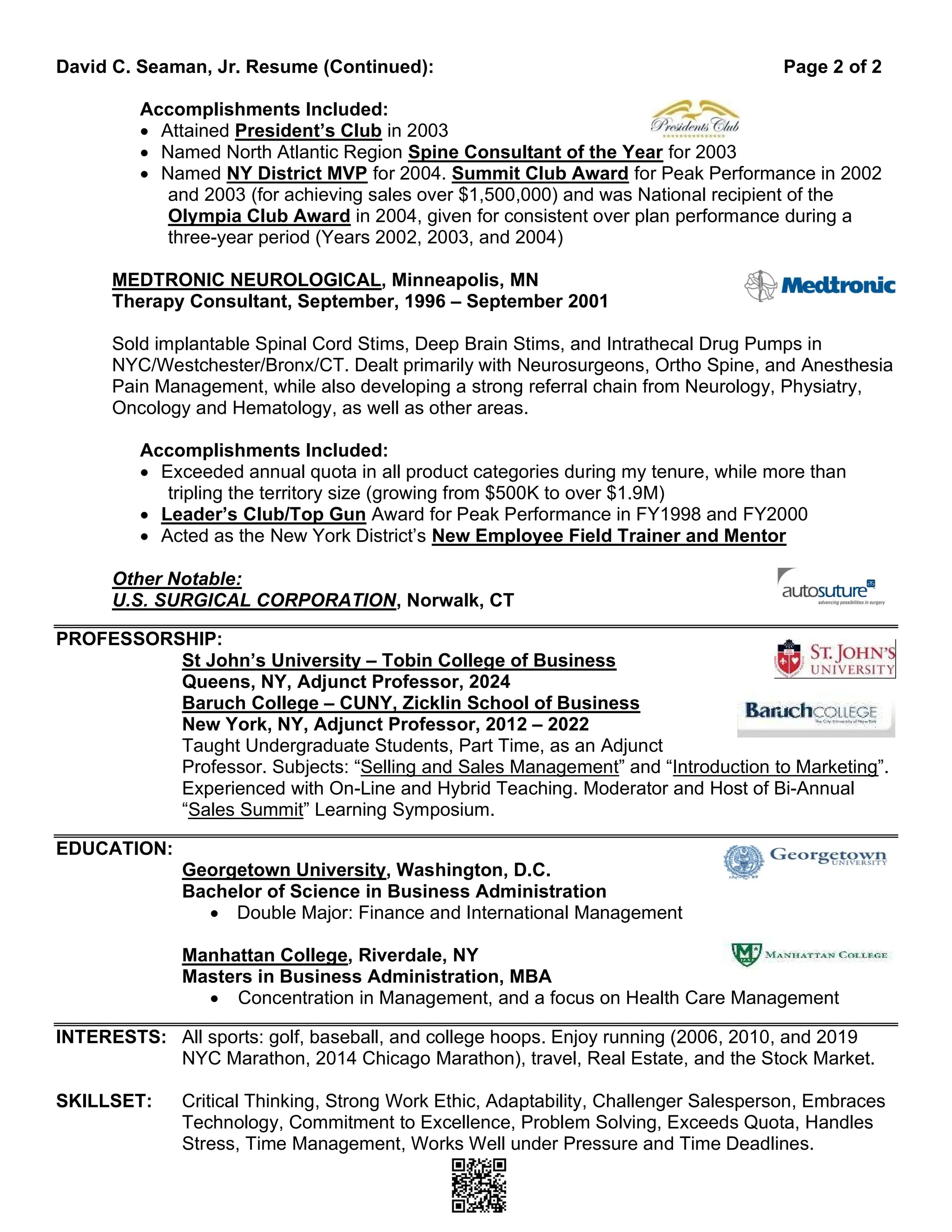 David Seaman Resume 2025v1.2.pdf Sales New Jersey | PDF