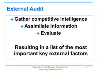 strategic management chapter 3 of external audit | PPT