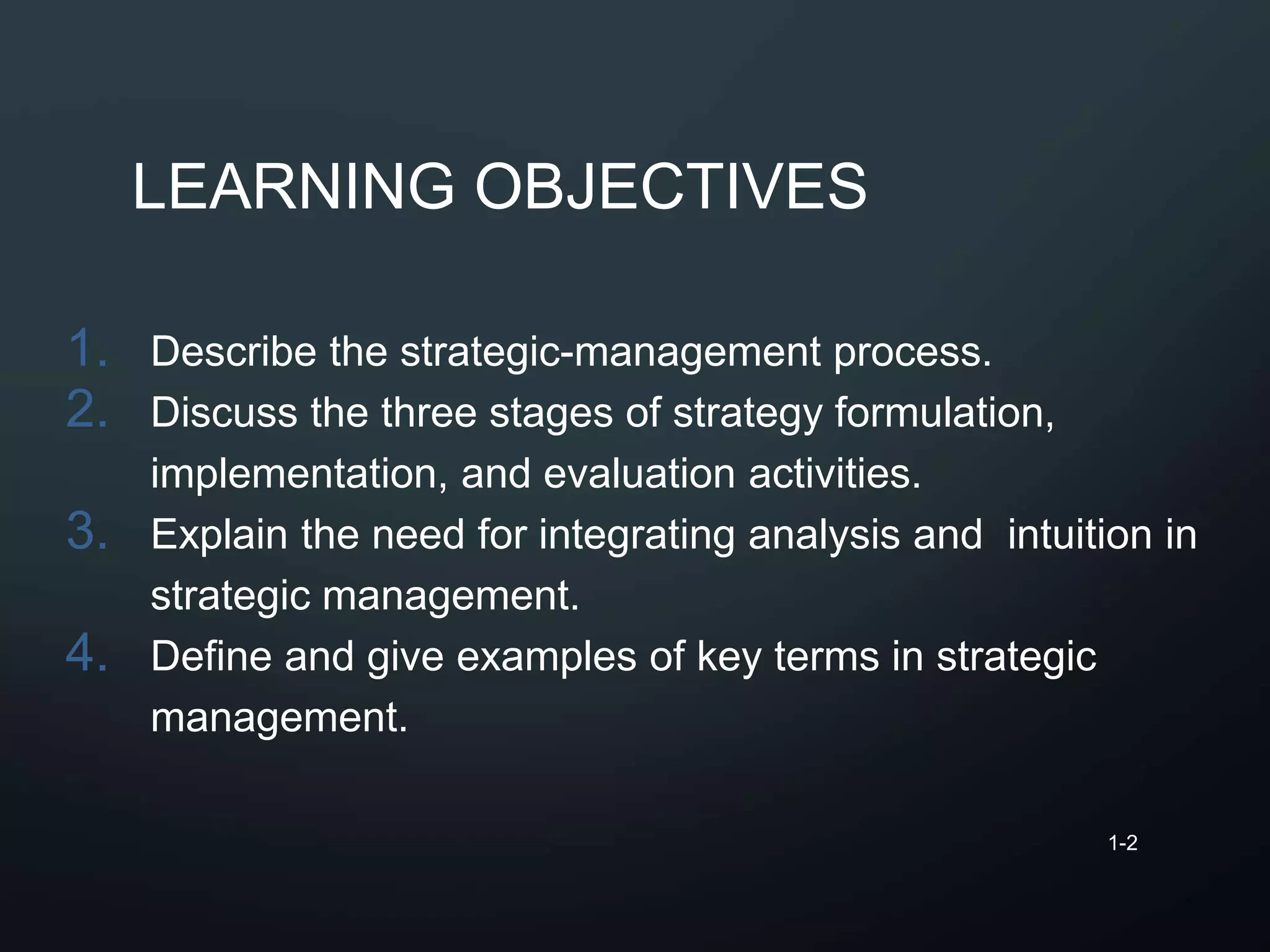 What is Strategic Management? | Strategy Formulation | Implementation | Evaluation | | PPTX