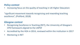 Recognising Excellence in Teaching (RET) | PDF