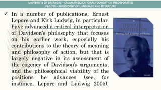 Davidson on truth and meaning | PPTX