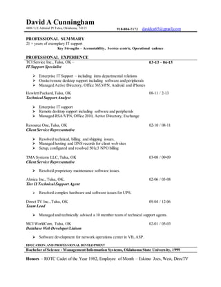 Davids resume 2015 | DOCX