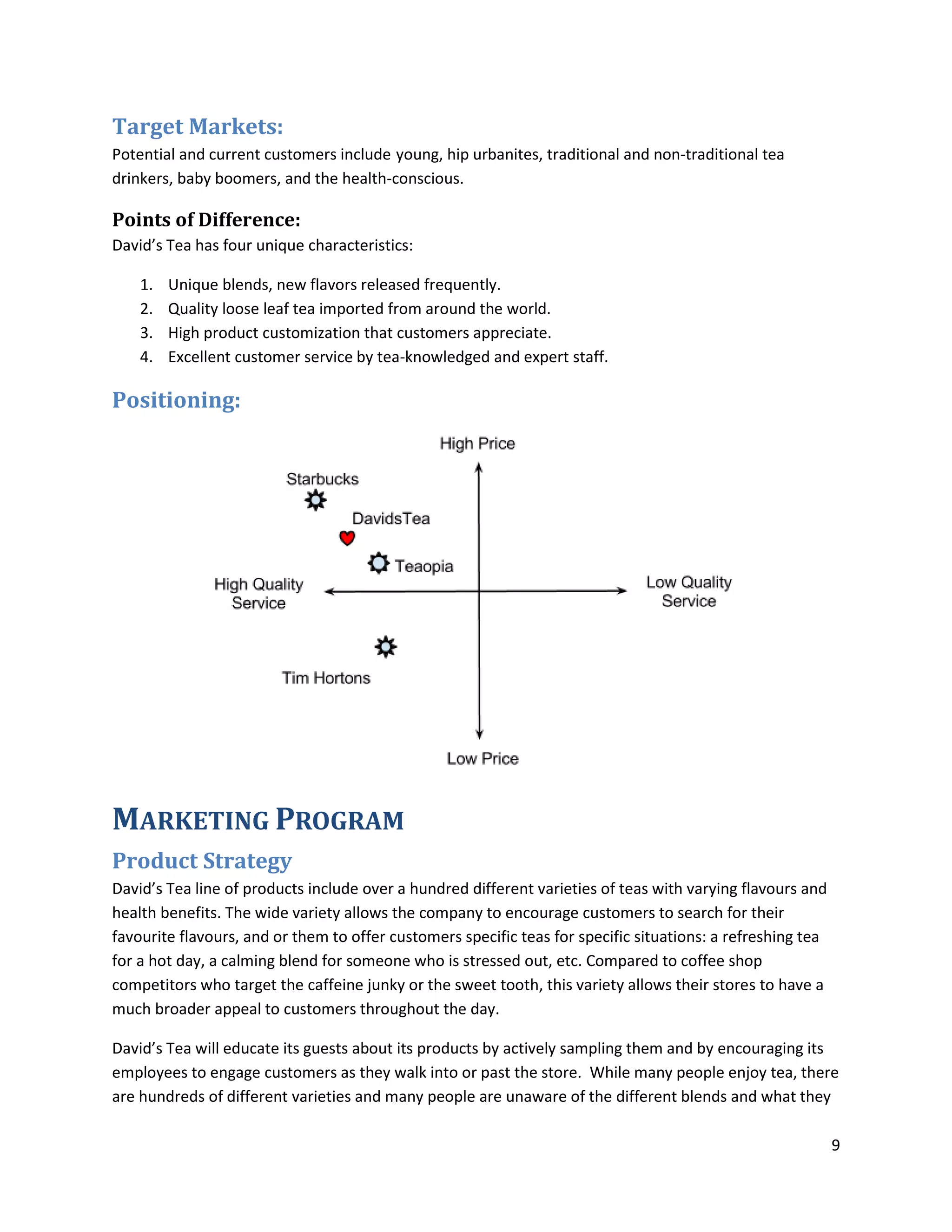 David's Tea Marketing Plan | PDF