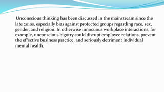 Psychoanalysis Could Prevent Unconscious Prejudice in the Workplace | PPT