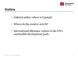 Cultural industries and cultural policy: problems and prospects ...