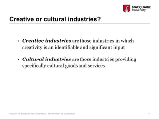 Cultural industries and cultural policy: problems and prospects ...