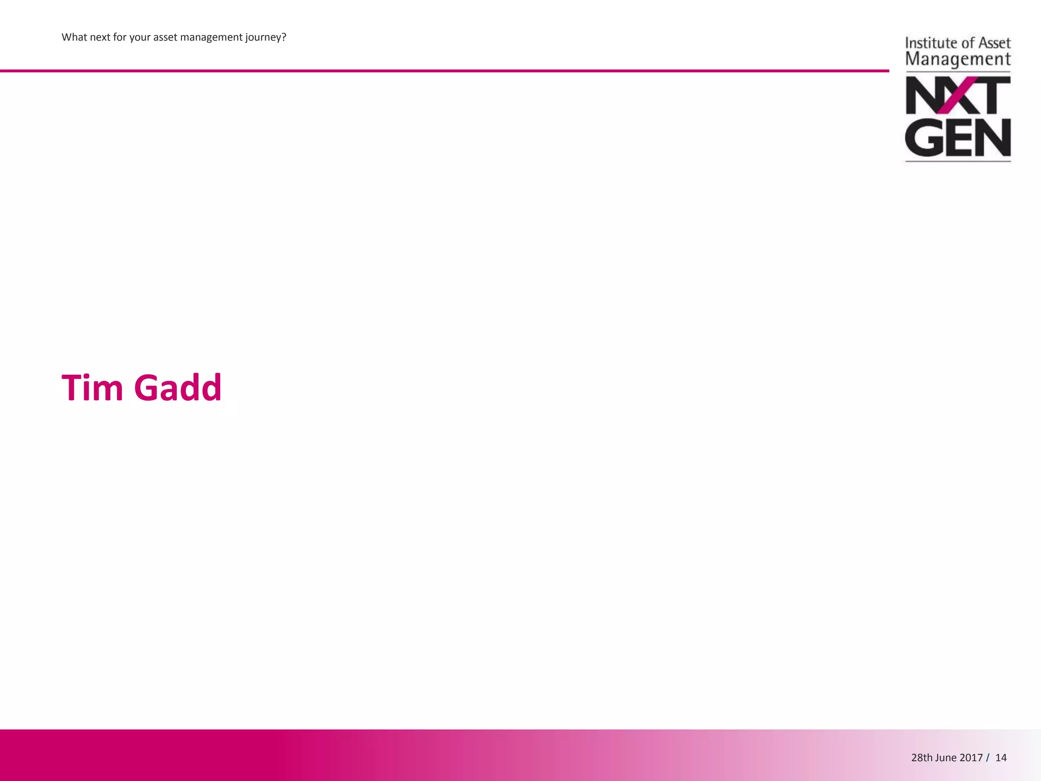 Stream A_David Tunley, Ruth Walsgrove, Tim Gadd and David Johnson | PPT