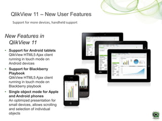 What's New in QV11: Mobile, Social, Comparative Analysis | PDF | Computer Software and ...