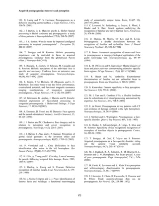 Acquired prosopagnosia: structural basis and processing impairments. | PDF