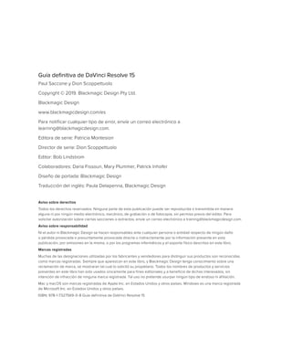 DaVinci Resolve 15 Definitive Guide | PDF