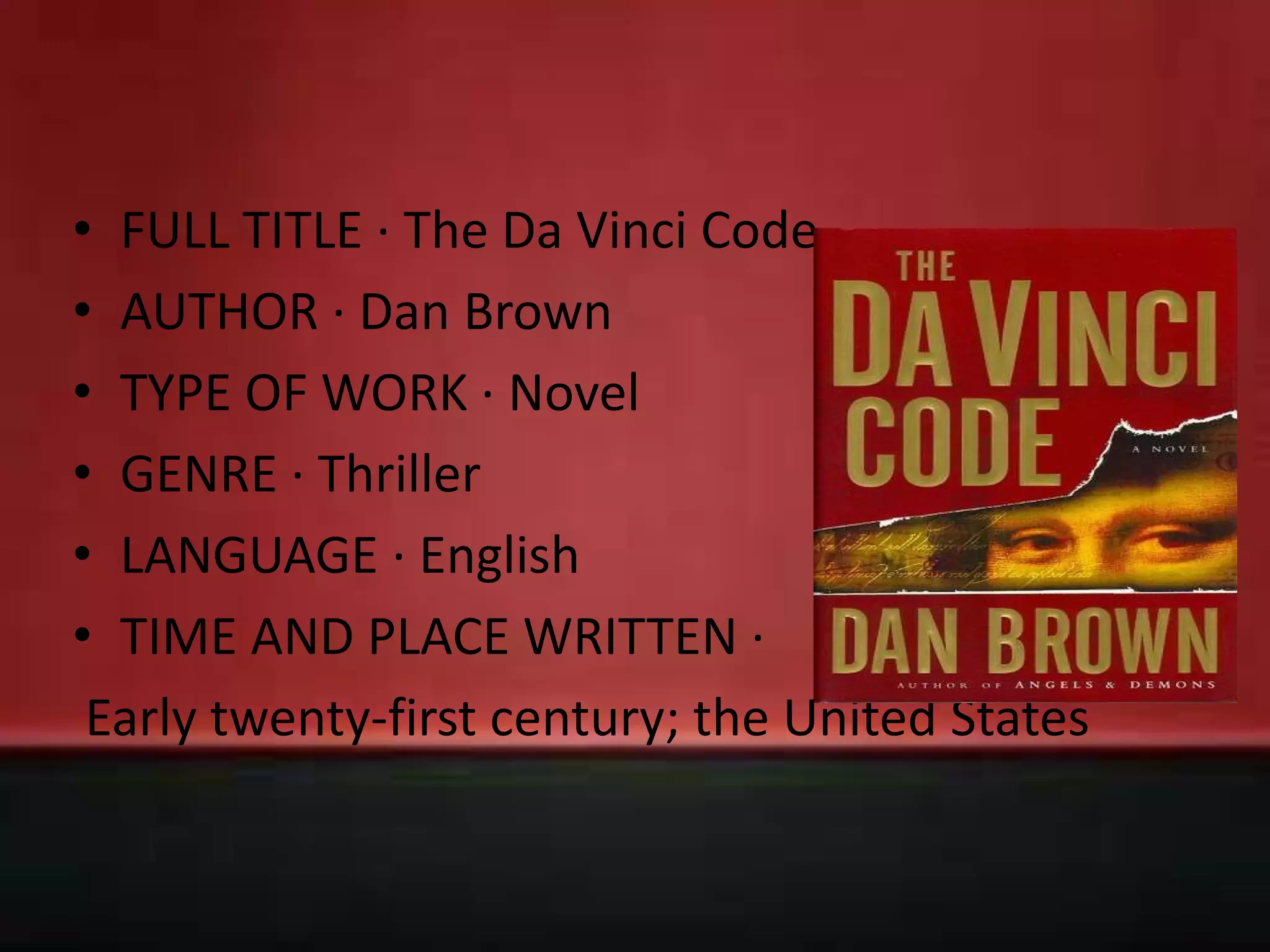 Themes in The Da Vinci Code | PPT