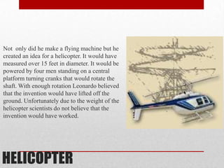 Da vinci’s aerial inventions | PPTX