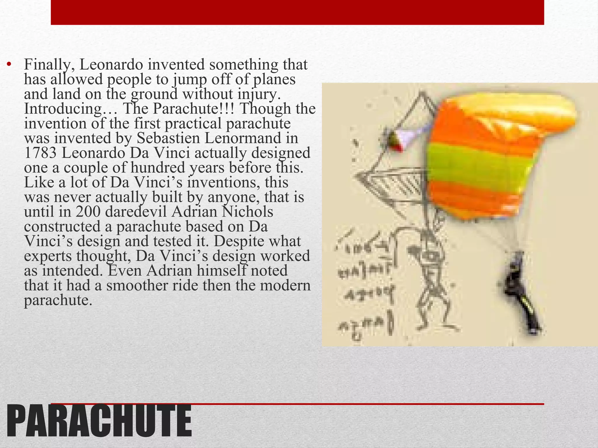 Da vinci’s flying inventions | PPT