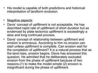 Davis Theory -William Morris Davis- Geomophology Chapter | PPT