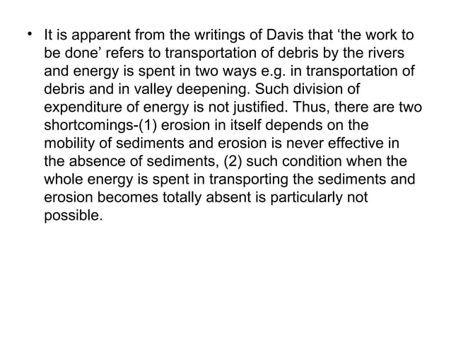 Davis Theory -William Morris Davis- Geomophology Chapter | PPT