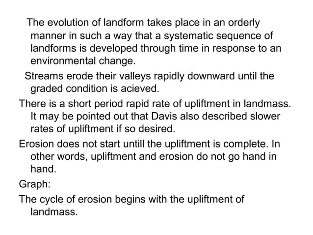 Davis Theory -William Morris Davis- Geomophology Chapter | PPT