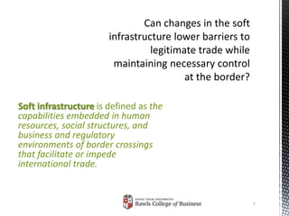 Defining the Soft Infrastructure of Border Crossings | PPTX | Business ...