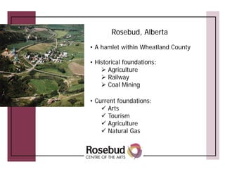 Traditional Heritage Assets:Case Study: Rosebud, Alberta | PDF | Land ...
