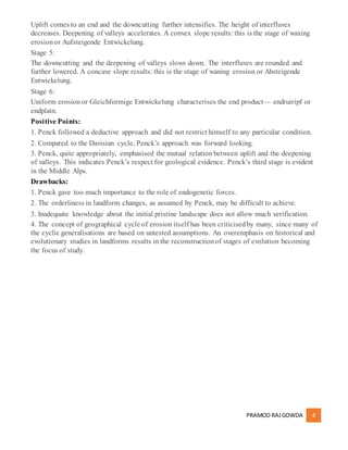 Davis cycle of erosion | DOCX