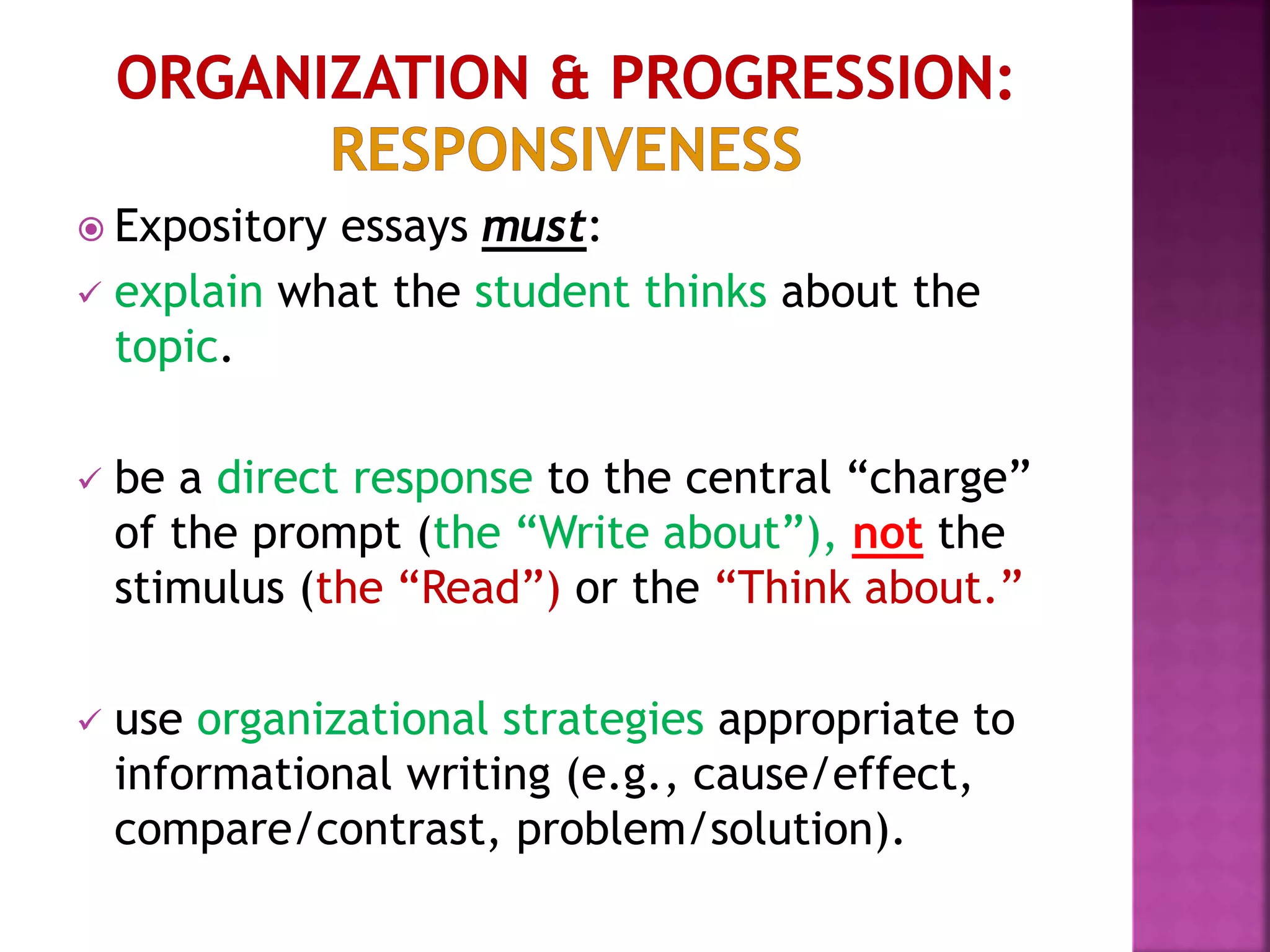 Davis e1 deconstructing the writing rubric | PPT