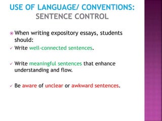 Davis e1 deconstructing the writing rubric | PPTX