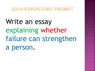 Davis e1 deconstructing the writing rubric | PPTX