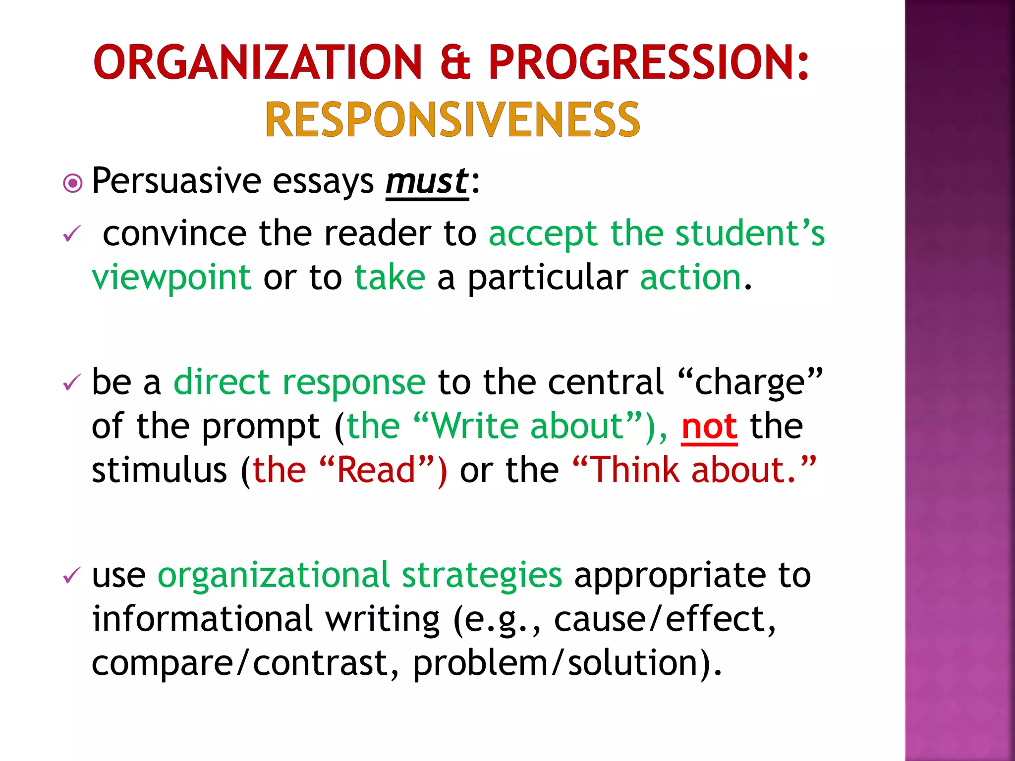 English 2- Deconstructing the STAAR/EOC Persuasive Writing Rubric ...