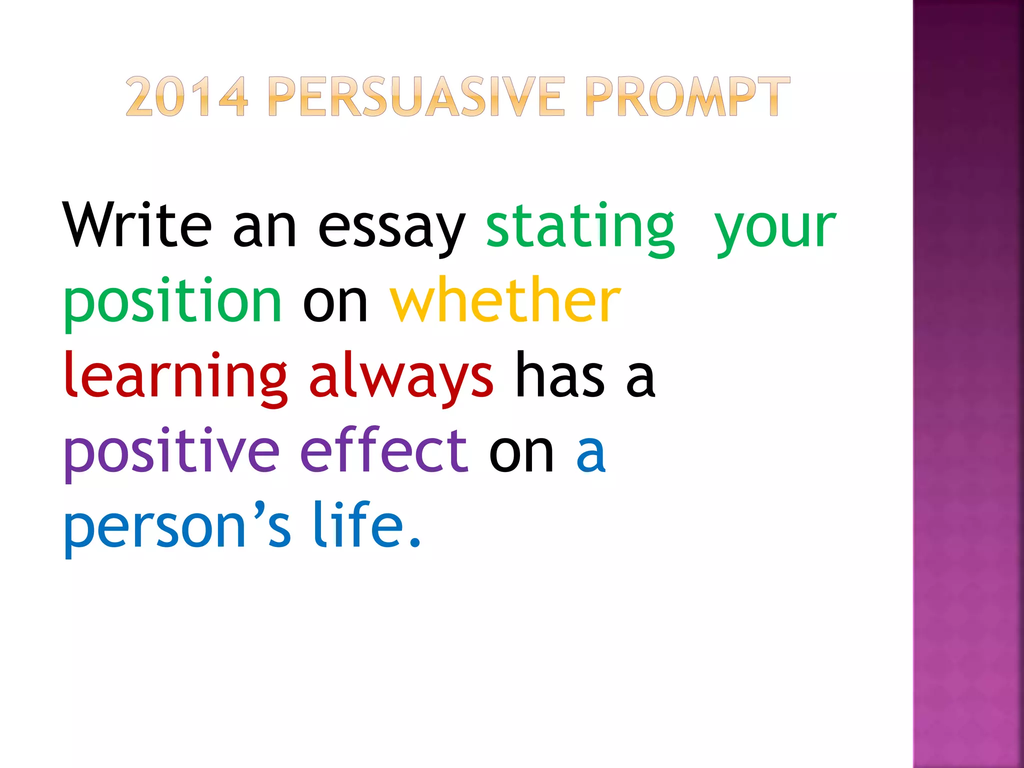 English 2- Deconstructing the STAAR/EOC Persuasive Writing Rubric ...