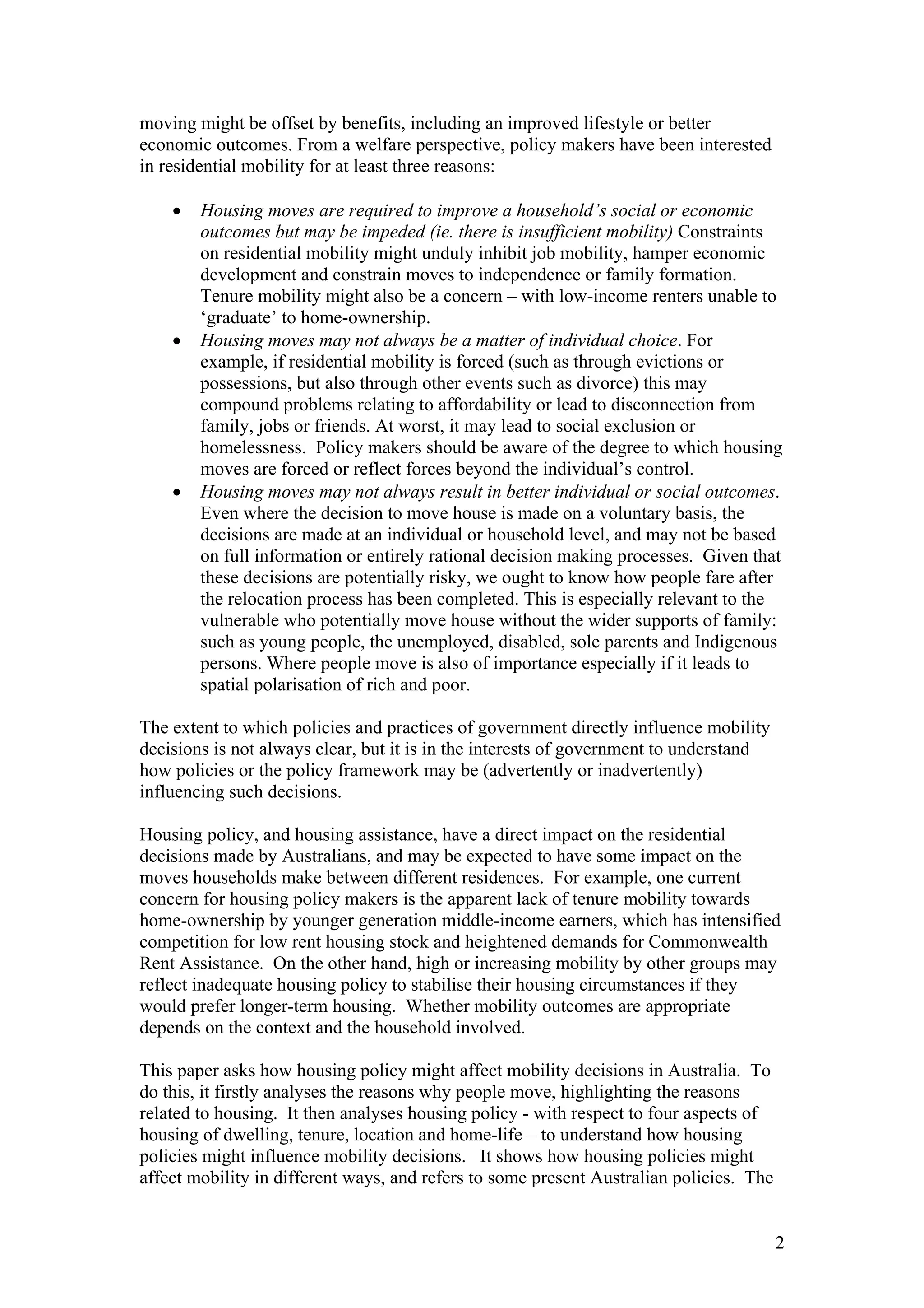 Housing Policy & Residential Mobility | PDF