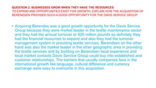 Davis Service Growing A Company by International Acquisition.pptx