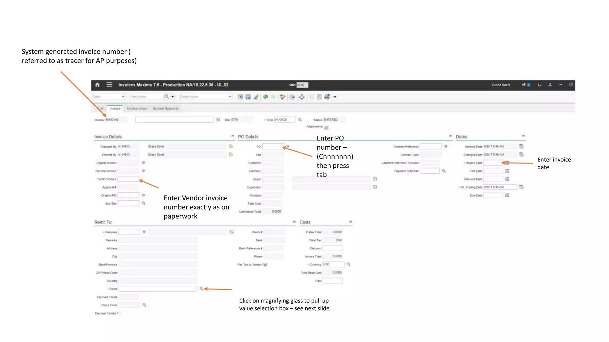 Process for invoice data entry | PPT