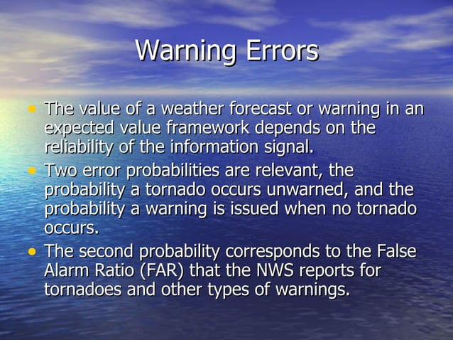 Risk Perception and the Credibility of Hazard Warnings: Evidence from ...