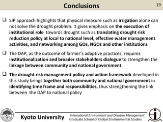 Enhancing farmer’s resilience toward droughts: perspective from ...