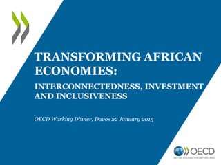 Transforming African Economies: Interconnectedness, Investment, and ...