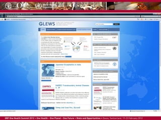 The Joint FAO/OIE/WHO Global Early Warning System for Animal Diseases ...