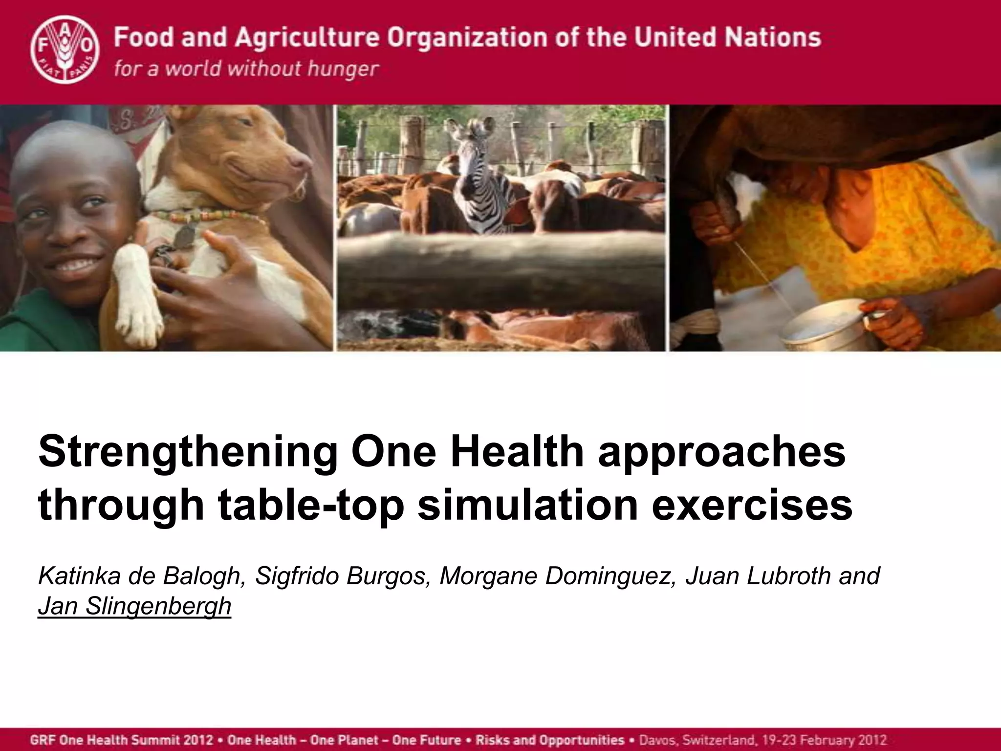 Strengthening One Health approaches through tabletop simulation ...