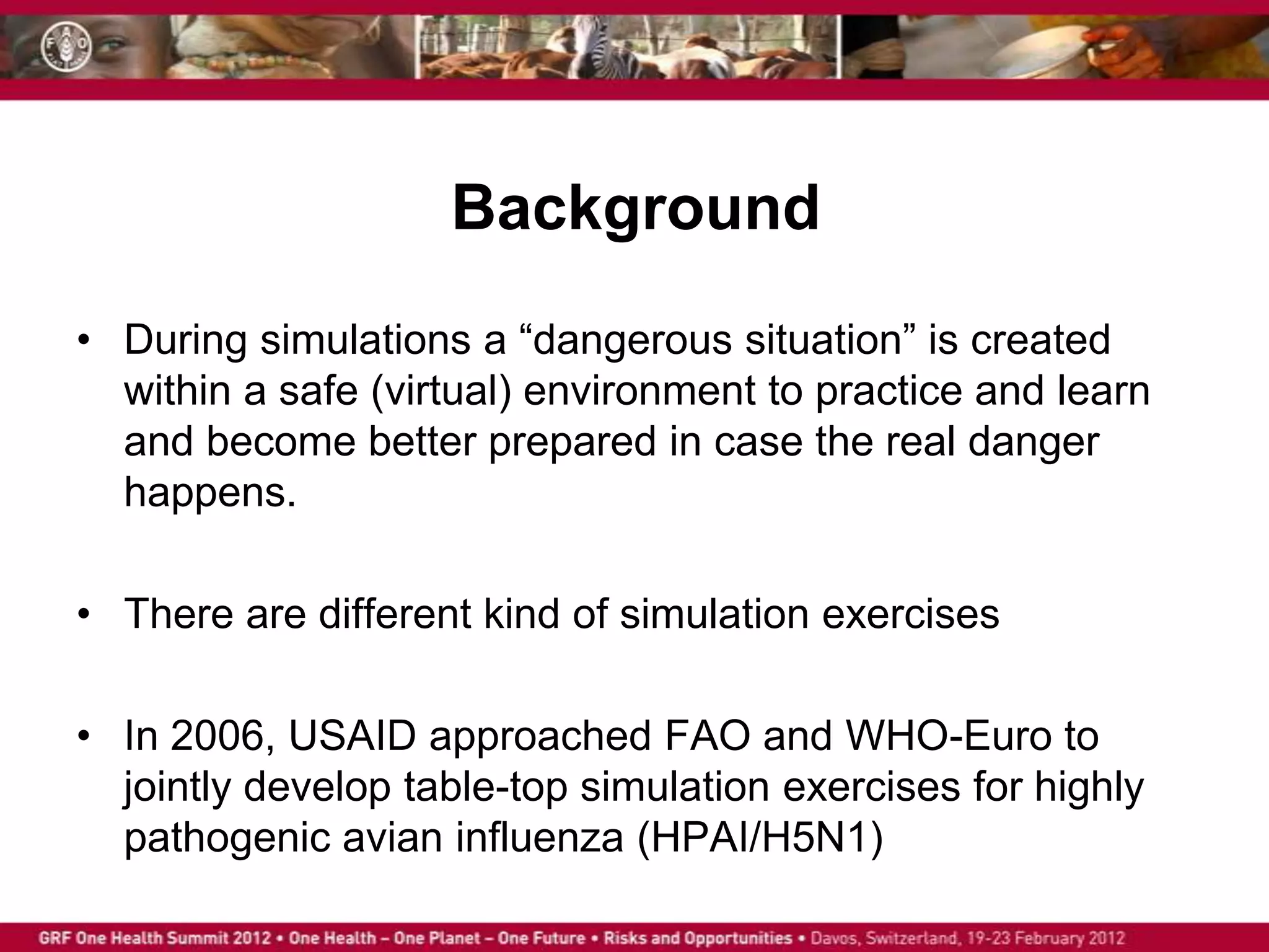 Strengthening One Health approaches through tabletop simulation exercises | PPTX