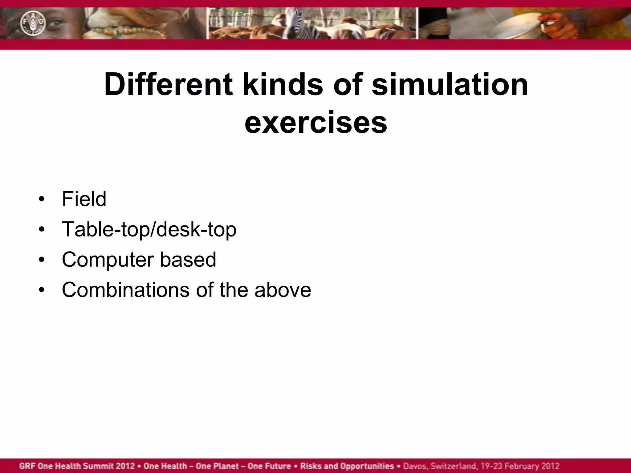 Strengthening One Health approaches through tabletop simulation ...